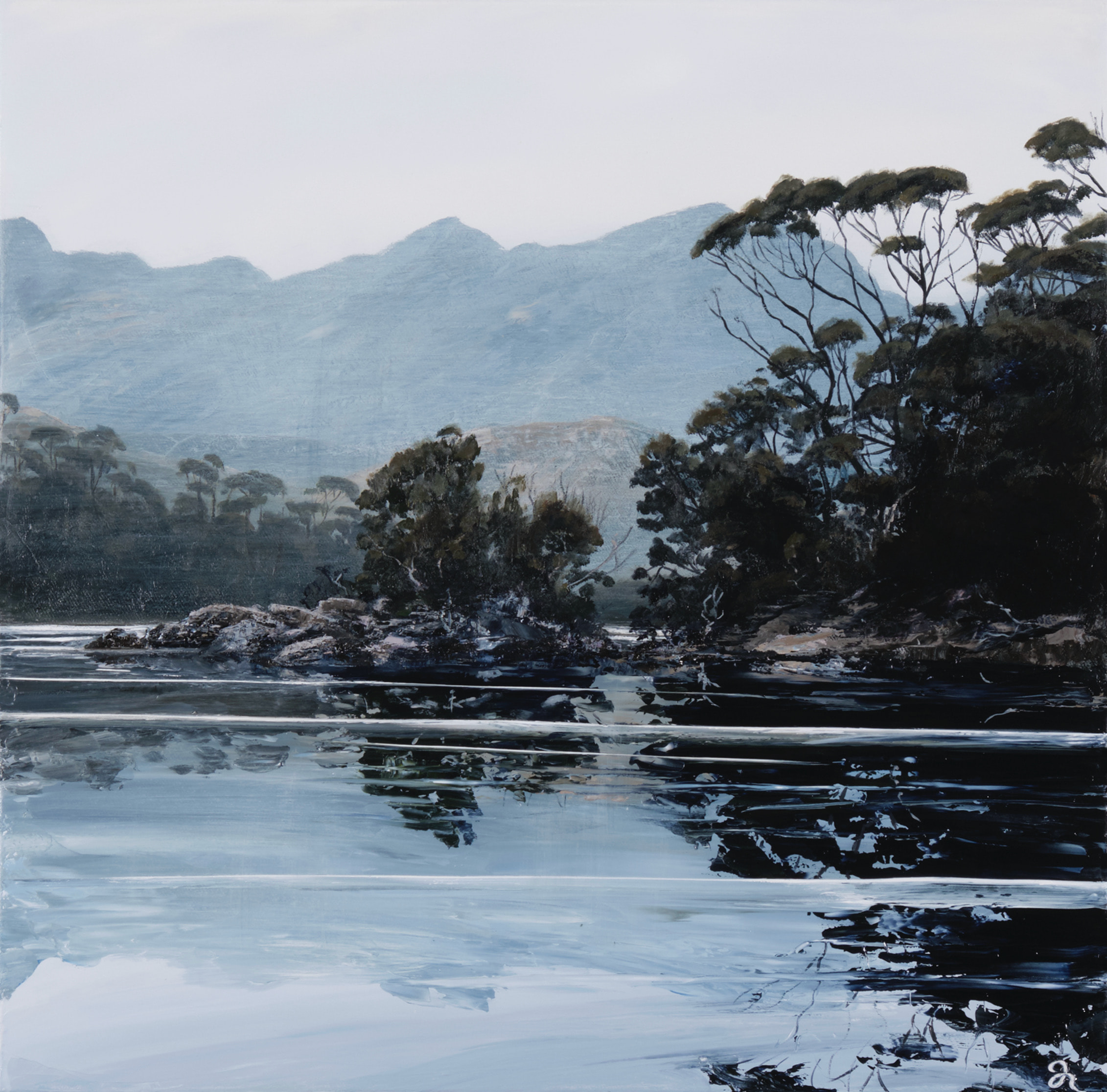 Jennifer Riddle's painting 'Clarity and Reflection' 2021