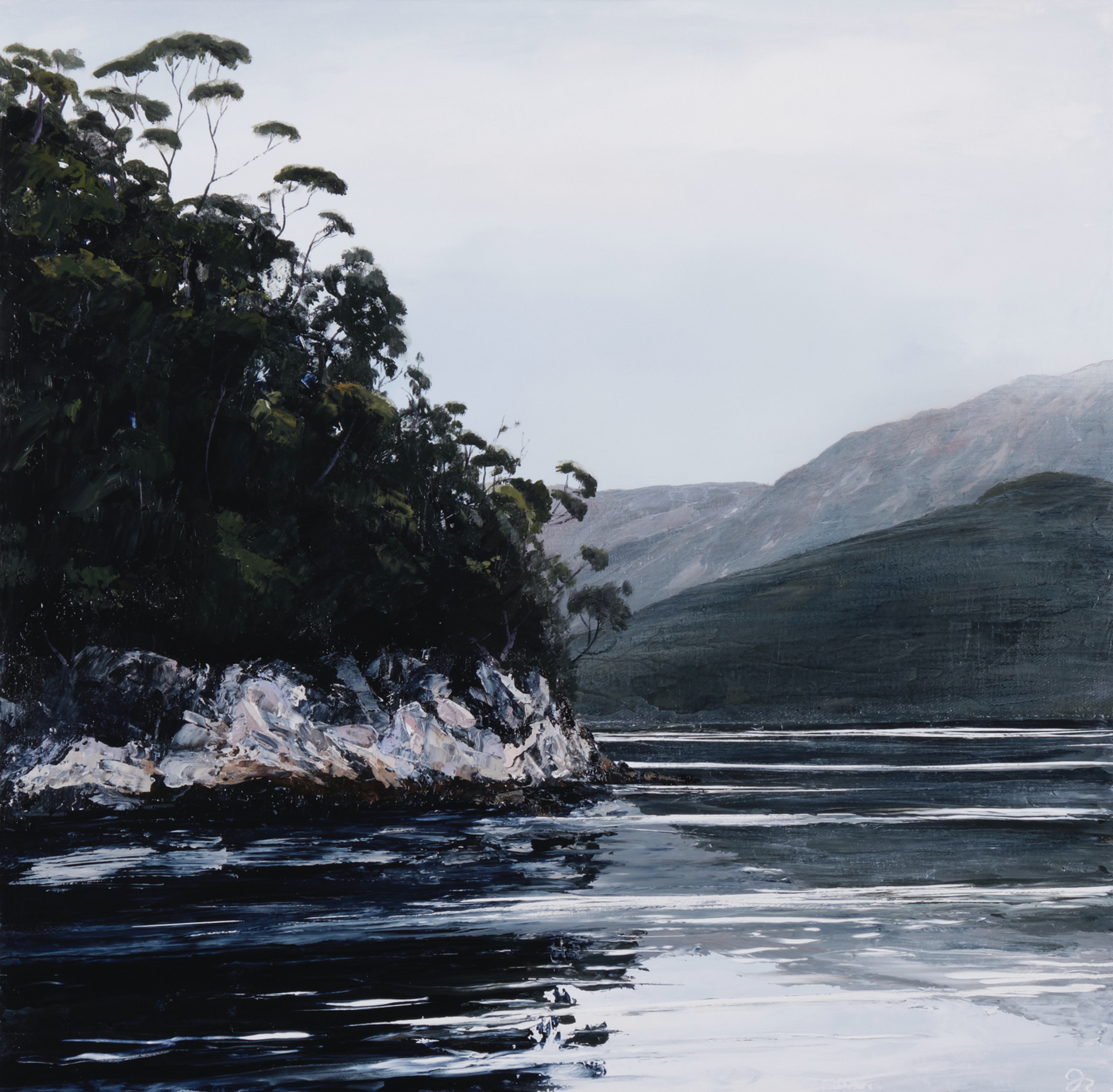 Jennifer Riddle's painting "Anchorage - Schooner Bay.